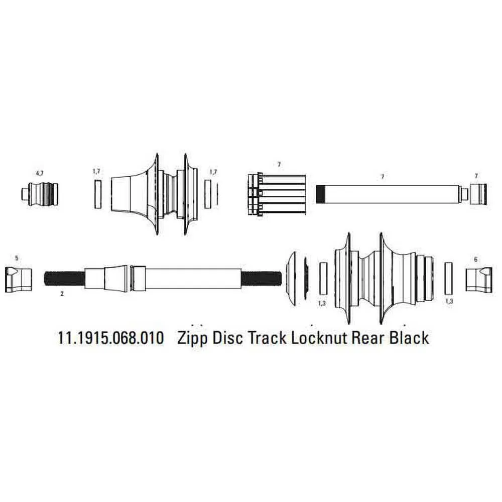 Zipp Disc Track Locknut Rear, Black | Bikeinn