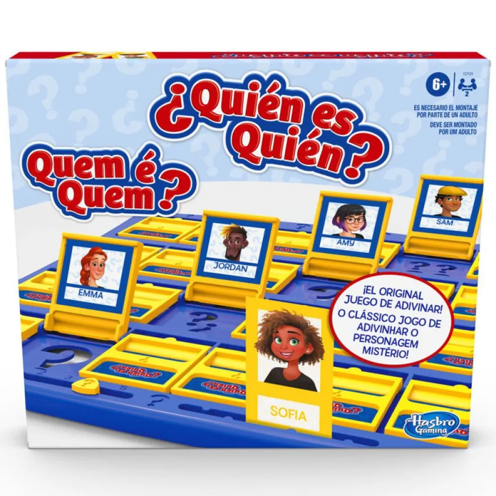 Hasbro Quien es Quien Spanish/Portuguese Board Game Multicolor| Kidinn