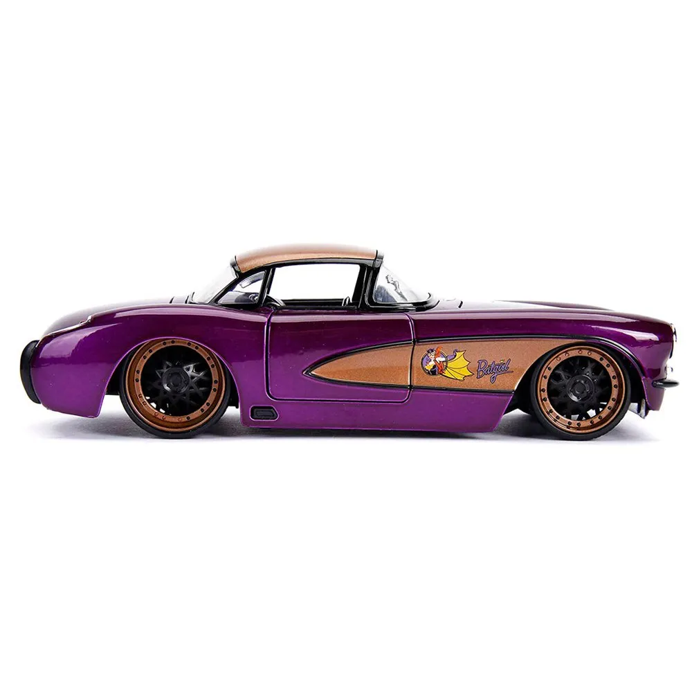 Dc comics Batgirl Chevy Corvette 1957 Metal Car+Figure Multicolor| Techinn