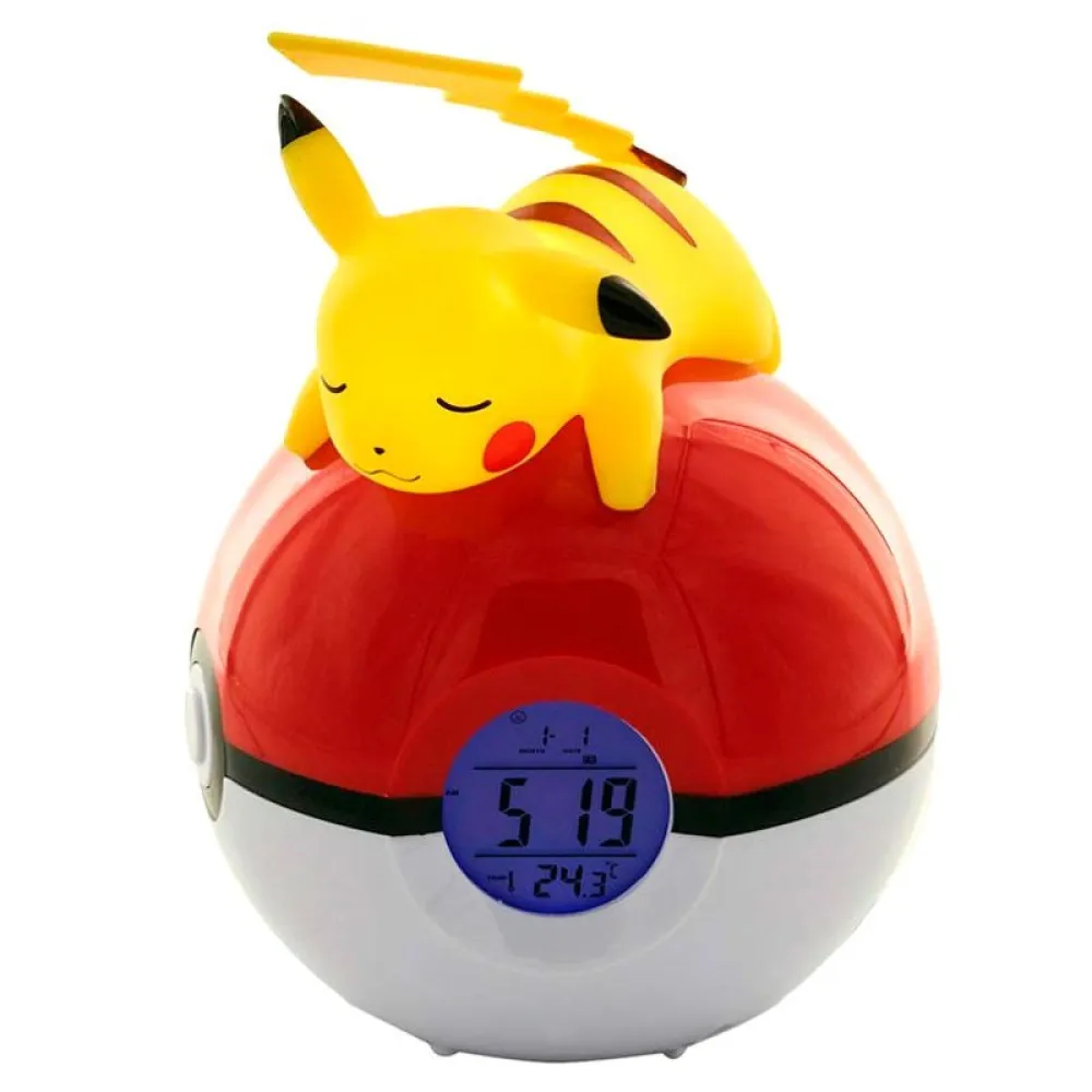 Teknofun Pokemon Pikachu Pokeball Lamp Alarm Clock Multicolor| Techinn