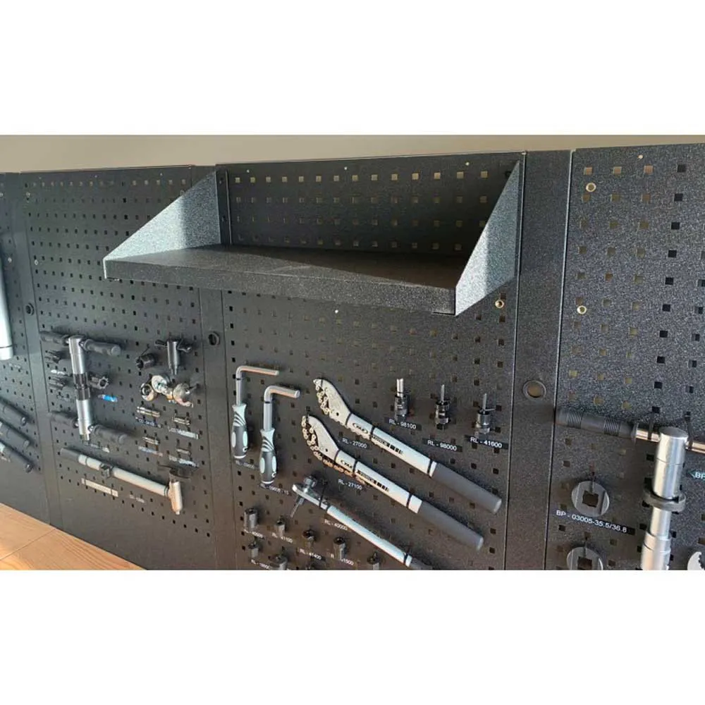 VAR Steel Perforated Panel Stand, Black | Bikeinn