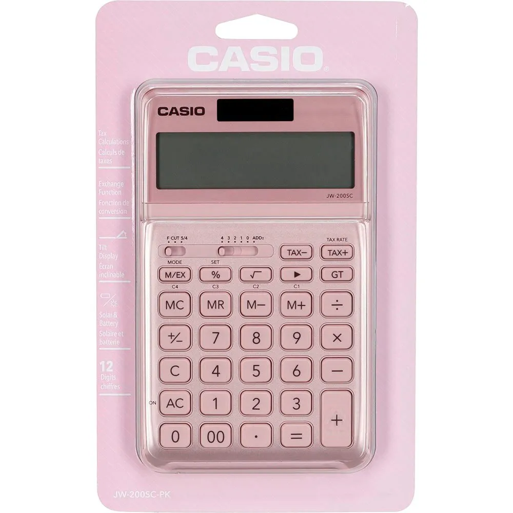Casio JW-200SC-PK Calculator Pink | Kidinn