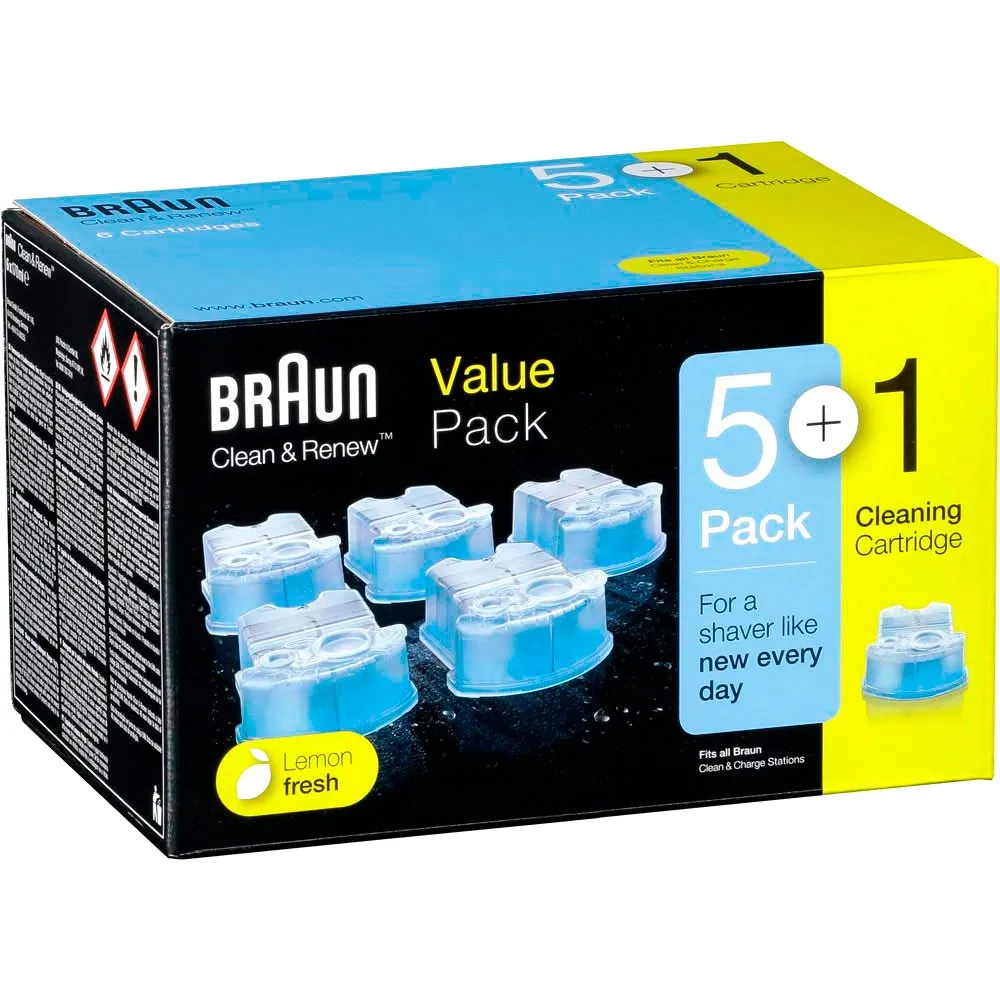 Braun CCR Clean & Renew cleaning Cartridges 6 units Blue| Techinn