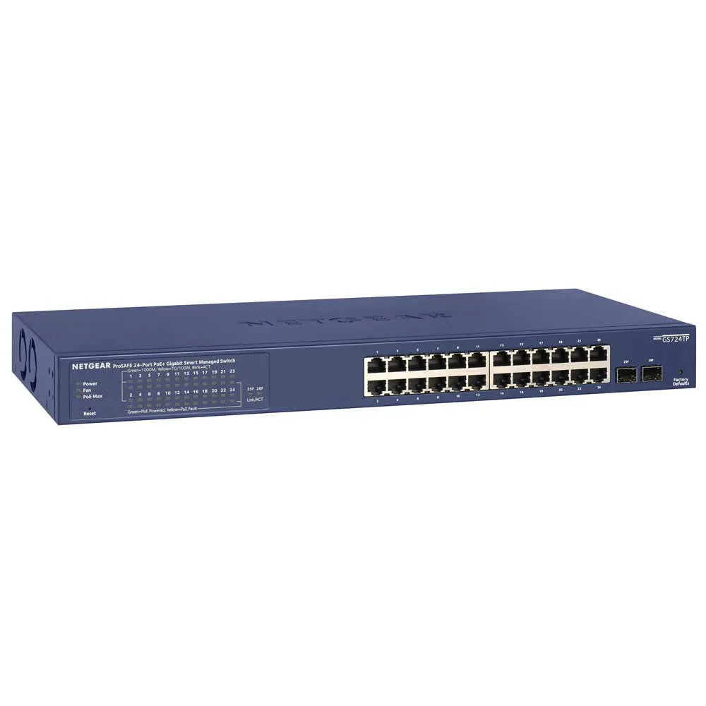 Netgear ProSafe 24-Port Gigabit PoE Smart Switch Голубой| Techinn