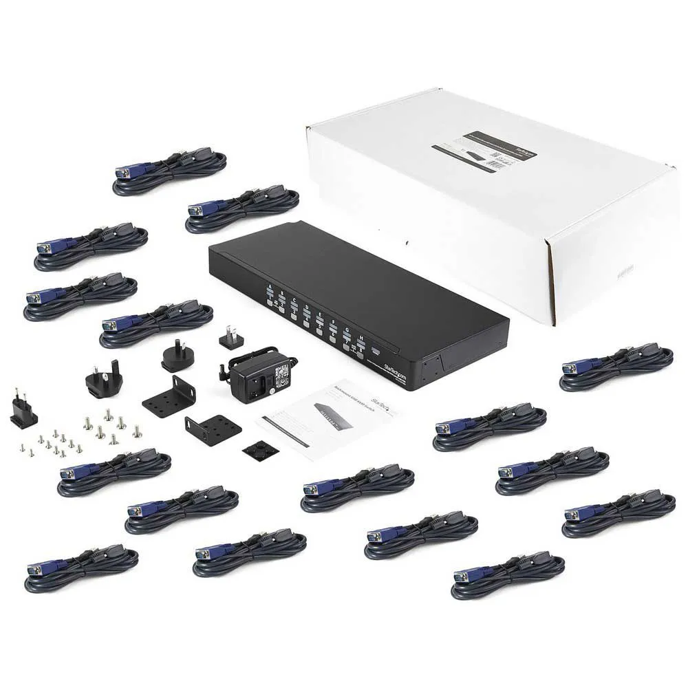 Startech Switch KVM 1U OSD 16-Port Black | Techinn