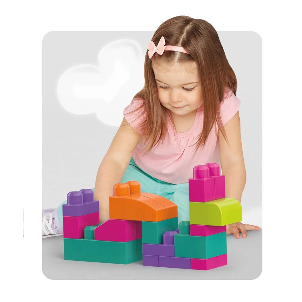 Mega bloks First Builders Big Building Pink Bag 60 Pieces Multicolor ...