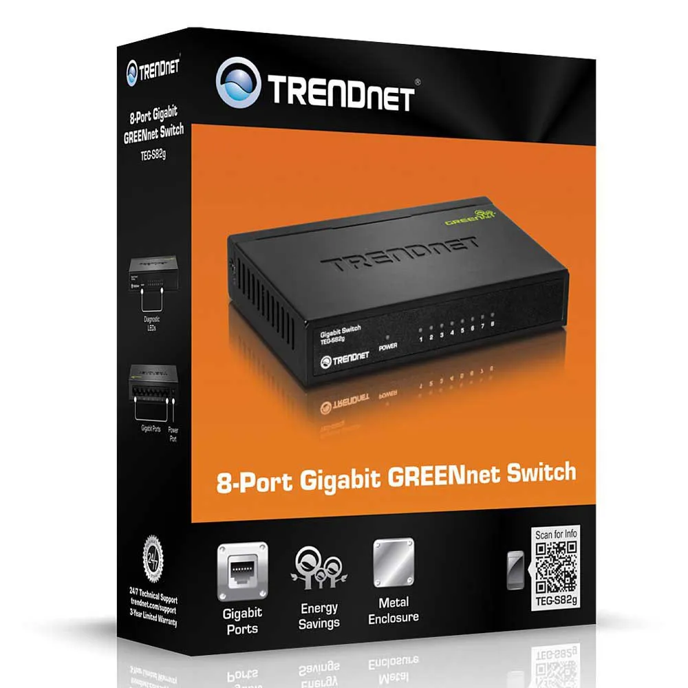 Trendnet 8 Port Gigabit Greenet switch | Techinn