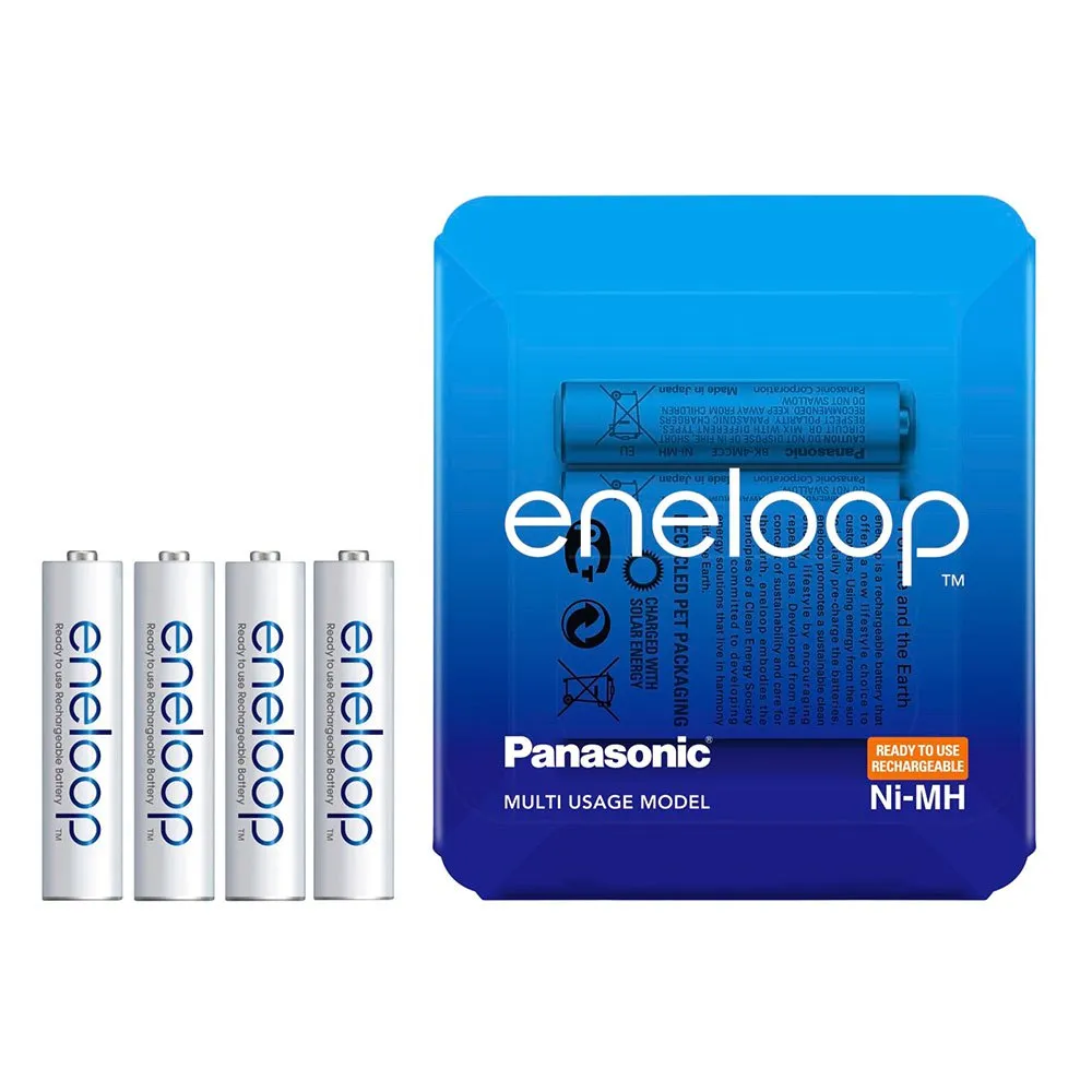 Eneloop 4 Micro AAA 750mAh Batteries Blue | Dressinn