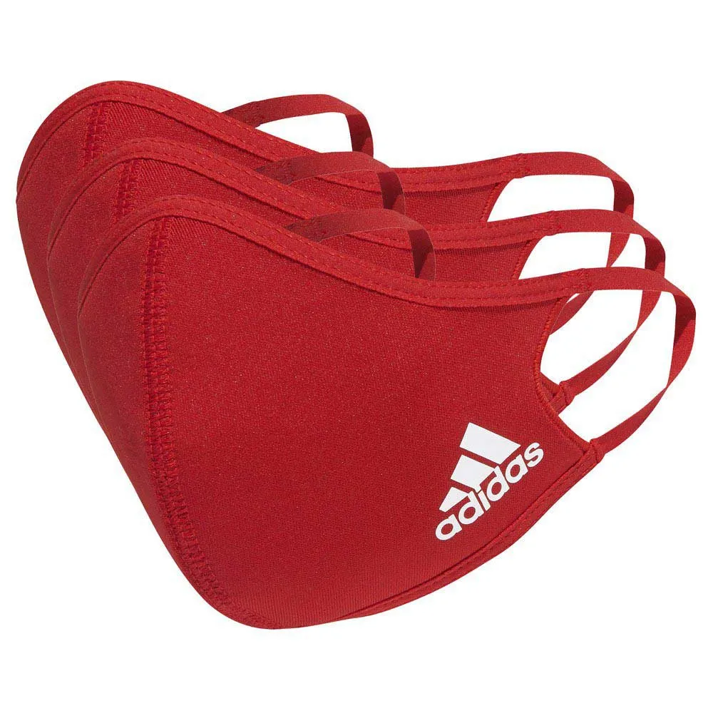 adidas Sportswear Logo 3 Units Face Mask Red | Waveinn