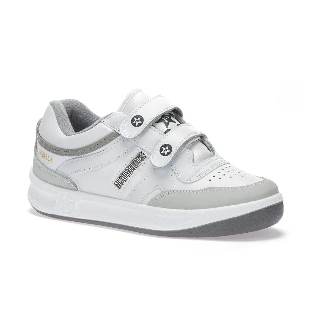 Paredes Estrella Piel VeLCRo Trainers White | Dressinn