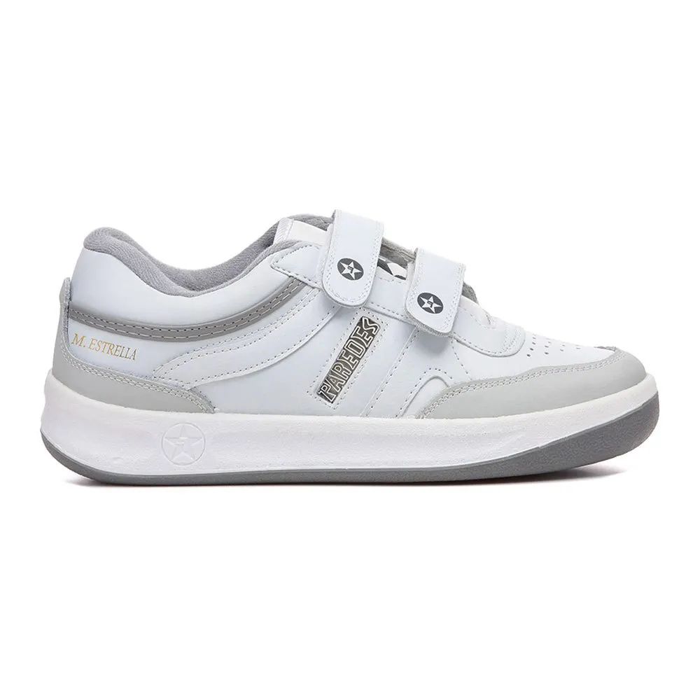 Paredes Estrella Piel VeLCRo Trainers White | Dressinn