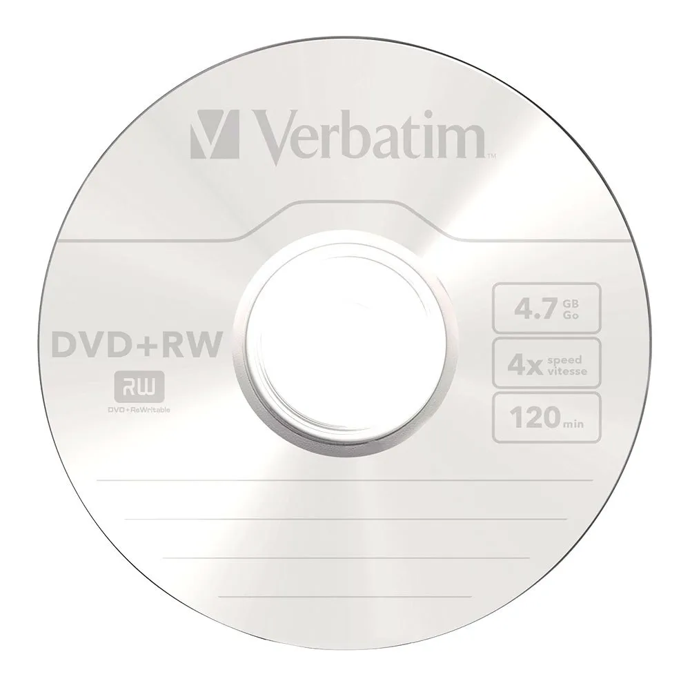 Verbatim DVD+RW 4.7GB 4x Speed 25 Units White | Techinn