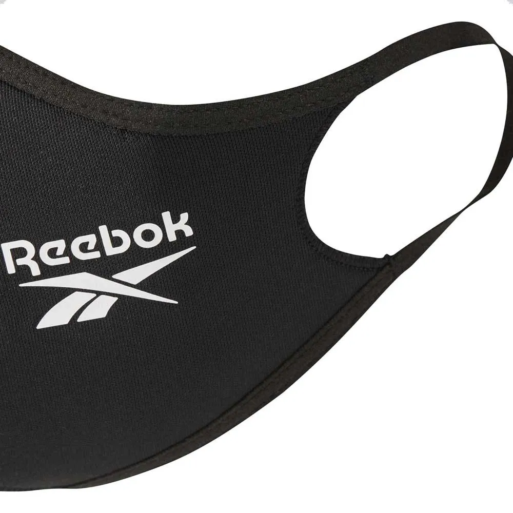 Reebok Logo 3 Units Face Mask Black | Diveinn