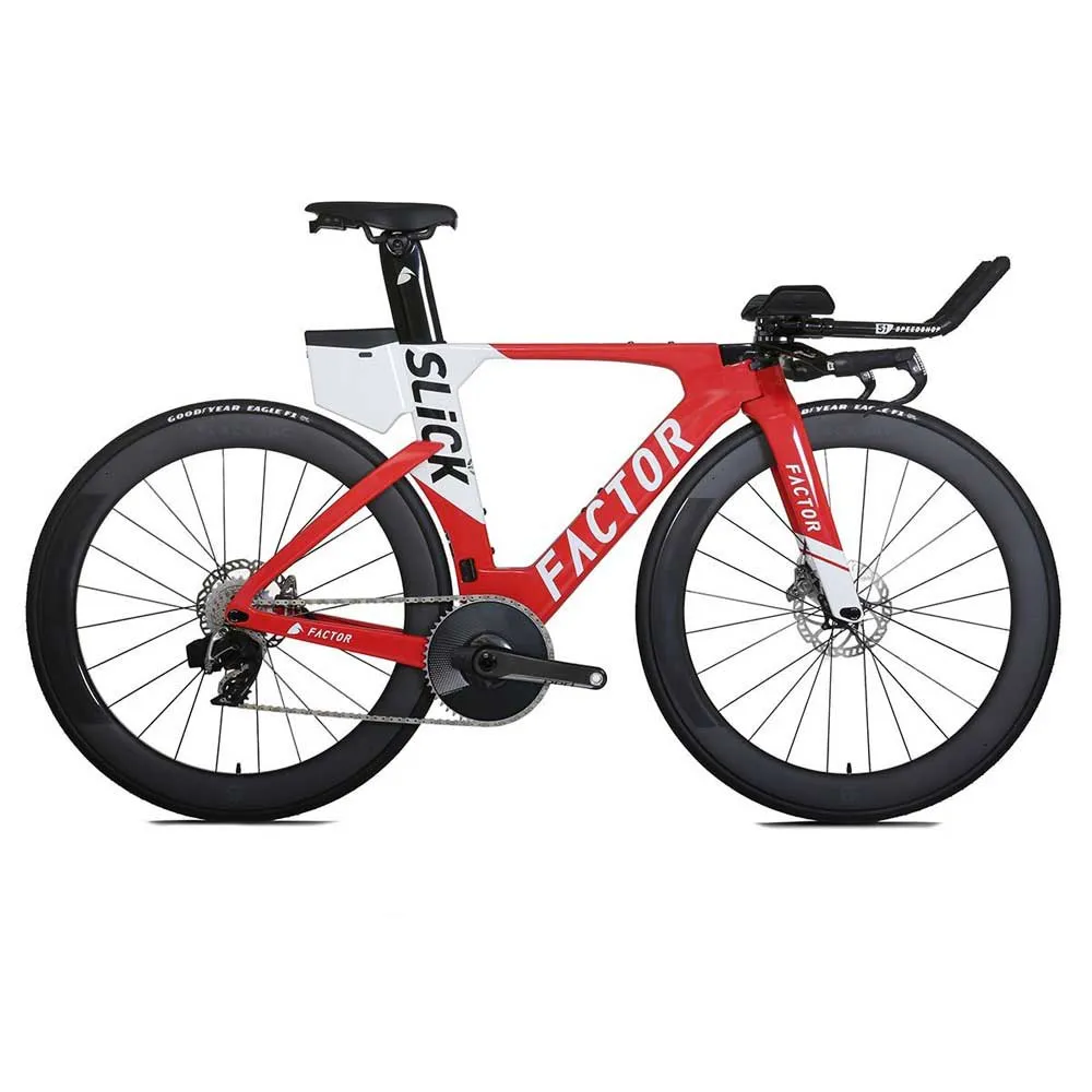 Factor SLiCK Disc Force eTap AXS X2 Road Bike, Red | Bikeinn