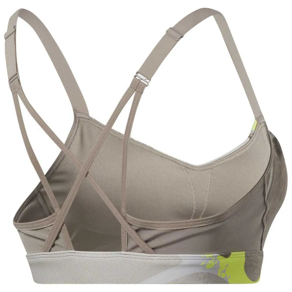 Reebok Lux Strappy Sports Bra Grey | Dressinn