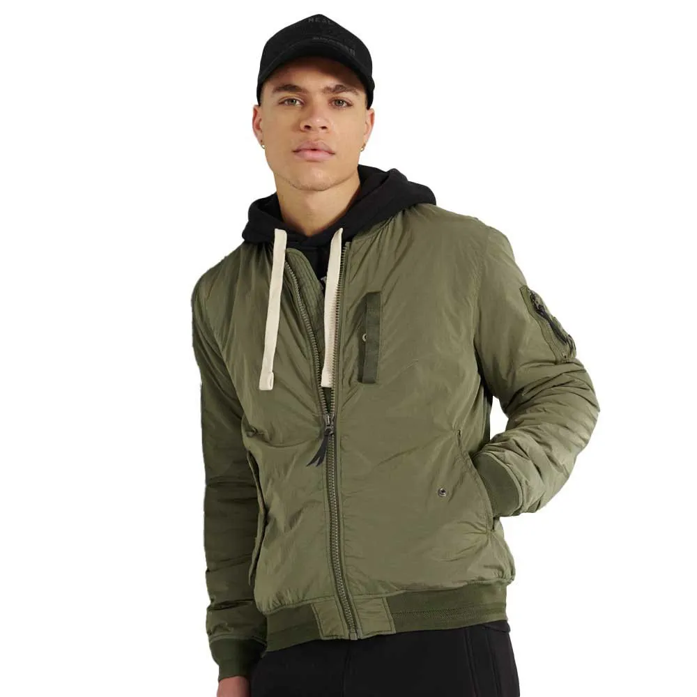 Superdry Military Bomber Jacket Green | Dressinn