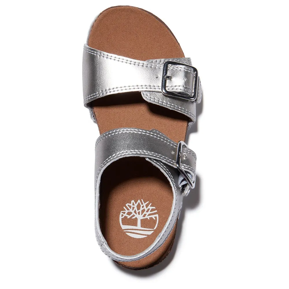 Timberland Castle Island 2 Jugendliche Sandalen mit Riemen Silber| Dressinn