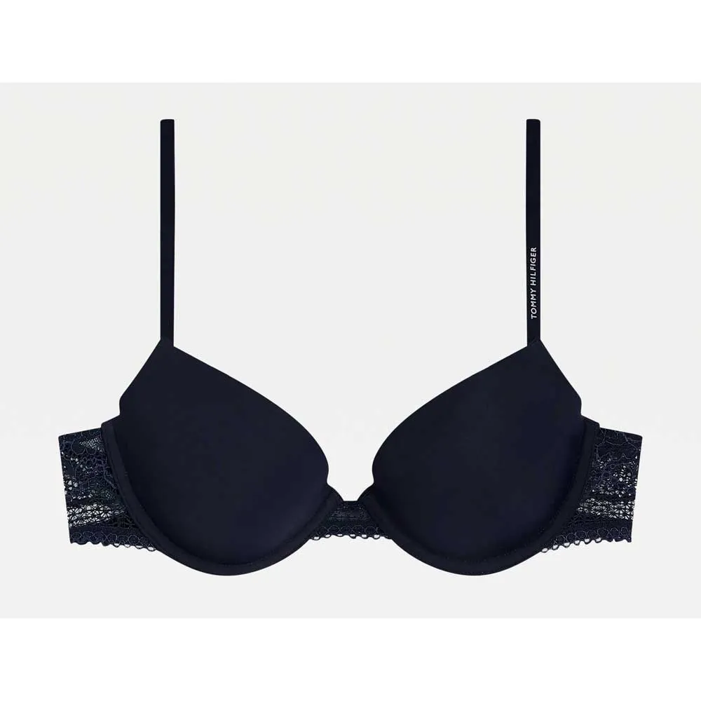 Tommy hilfiger Lace Detail Balconette Bra Black | Dressinn