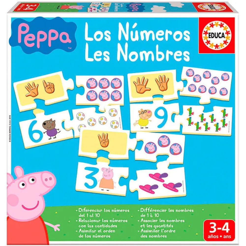 Educa borras Numbers Peppa Pig board game Multicolor | Kidinn