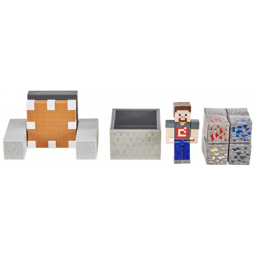 Minecraft Vagoneta Explosiva Figura Articulada De Steve Con Accesorios ...