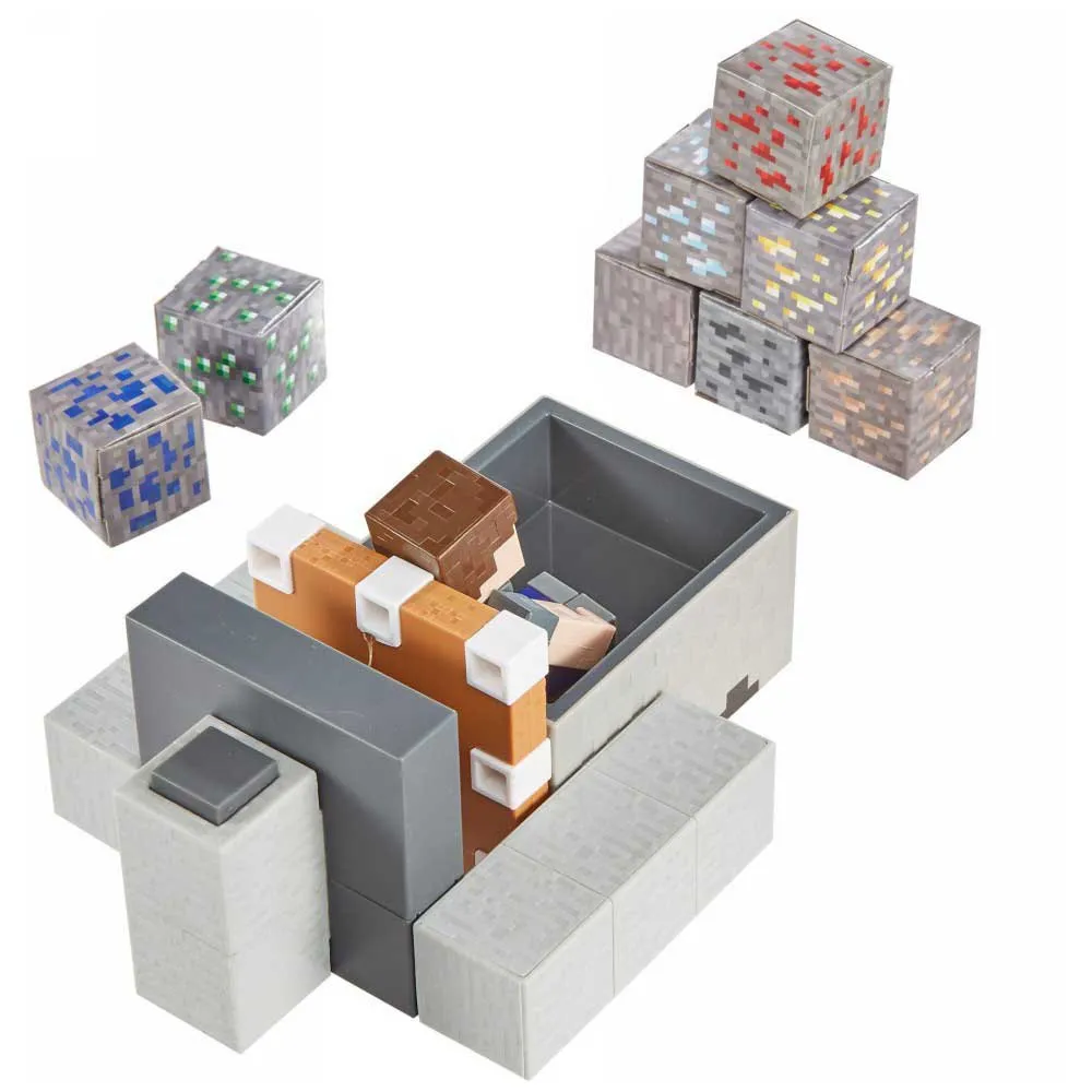 Minecraft Vagoneta Explosiva Figura Articulada De Steve Con Accesorios ...