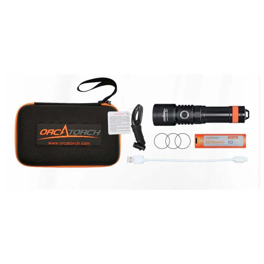 Orcatorch Orca LED 3000 Flashlight Black | Diveinn