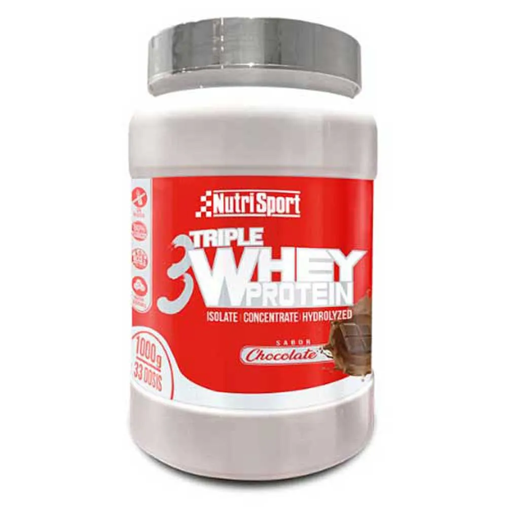 Nutrisport Triple Whey Protein 3 1Kg Chocolate, Multicolor | Bikeinn