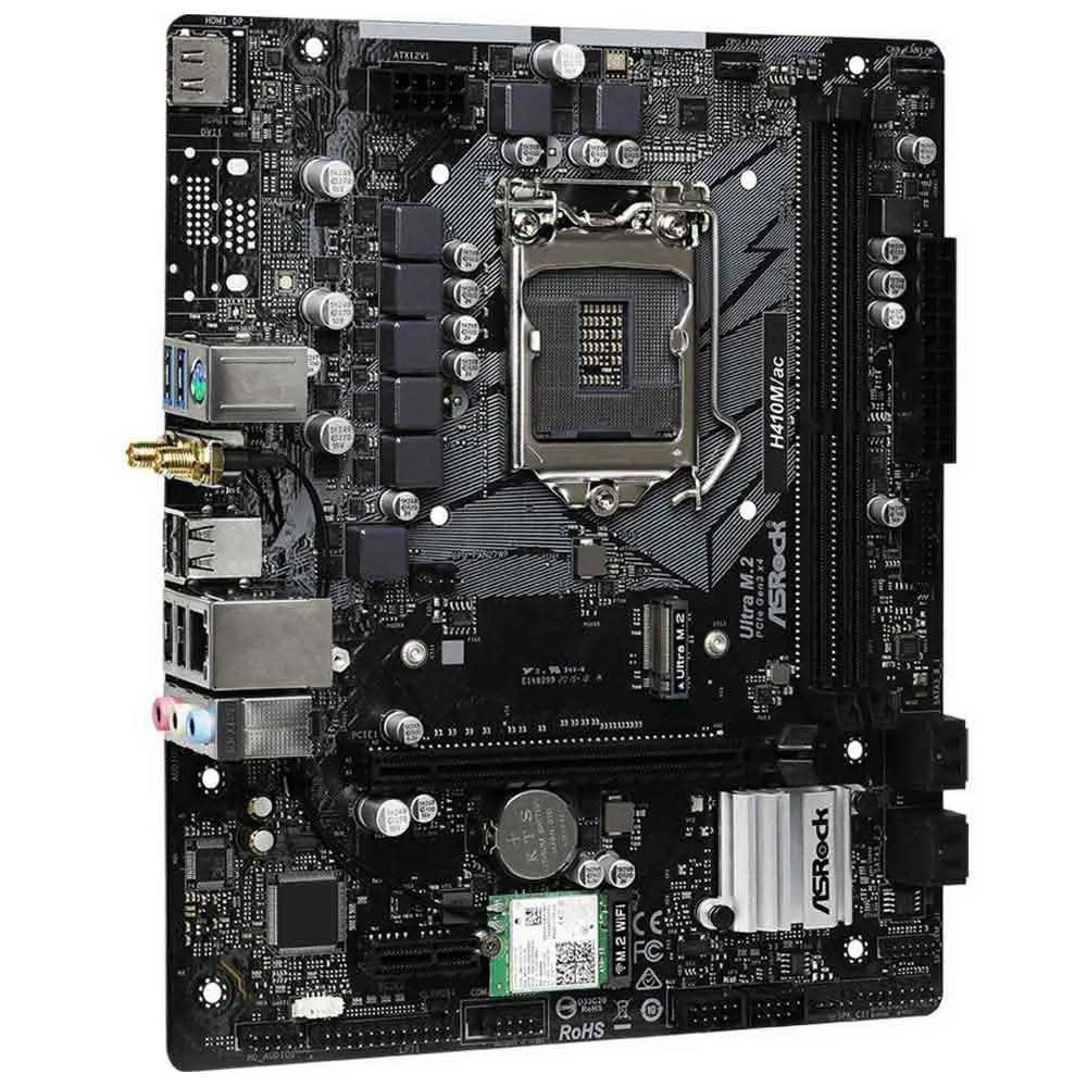 Asrock Placa Base H410M/AC M-ATX S1200 H410 Negro | Techinn