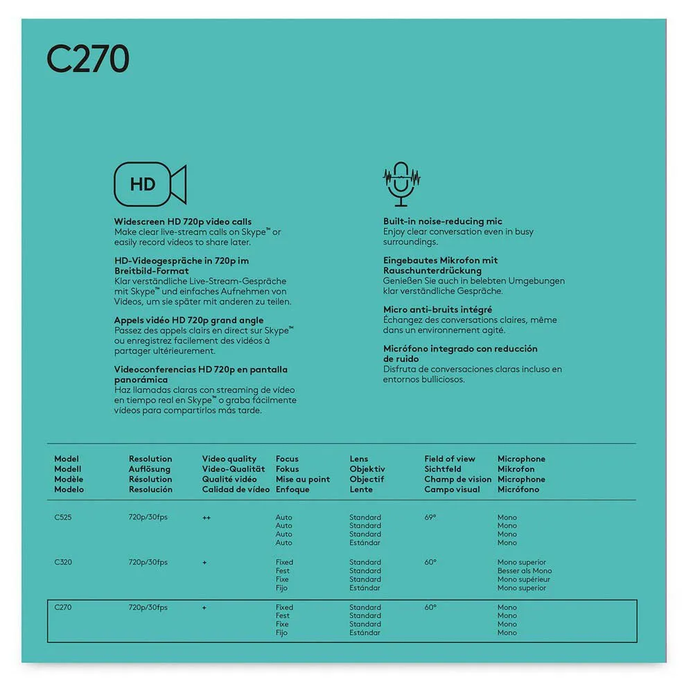 Logitech Webcam C270 | Techinn