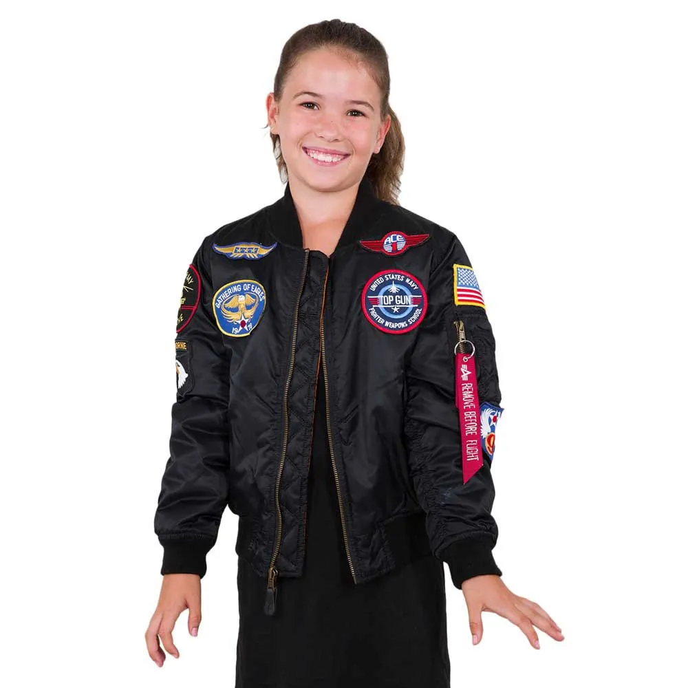 Alpha industries MA-1 Patch takki Musta | Dressinn Takit