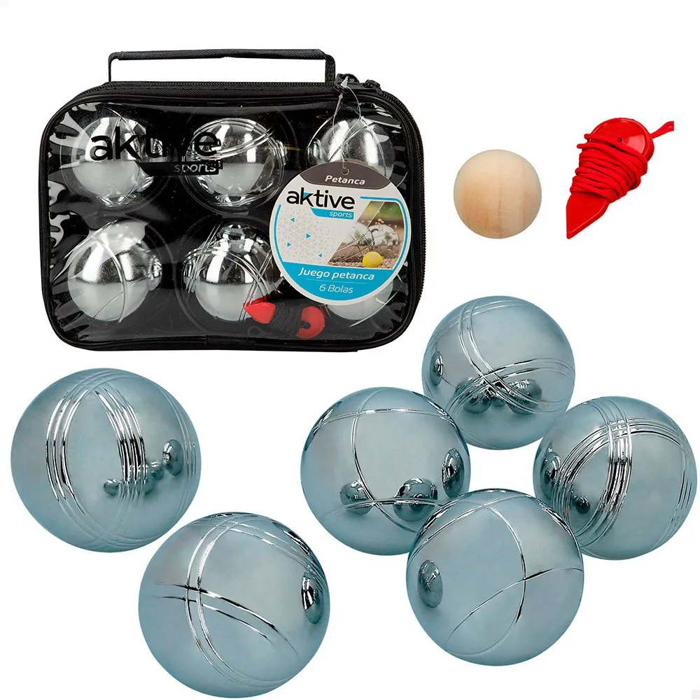 Aktive Professional Petanque Set 6 Balls Silver | Goalinn