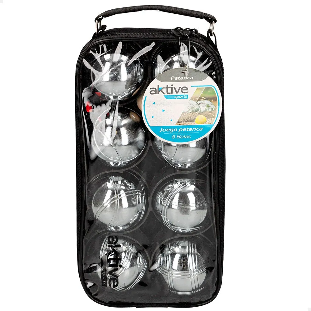 Aktive Professional Petanque Set 8 Balls Silver | Goalinn