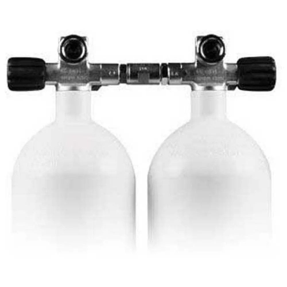Bts Twinset Steel Scuba Tanks 7L 230 Bar Manifold White | Diveinn