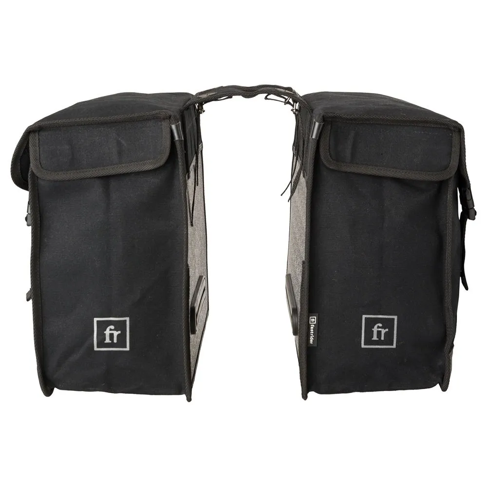 Fastrider Canvas Basics MIK Double 47L Panniers, Black | Bikeinn