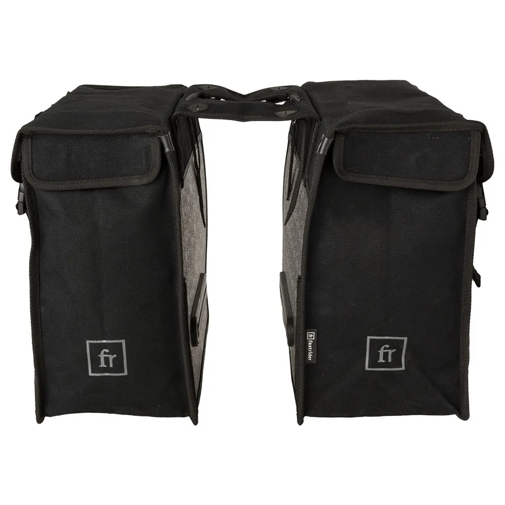 Fastrider Canvas Basics MIK Double 41L Panniers, Black | Bikeinn