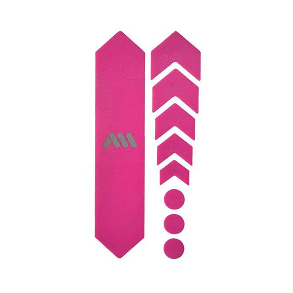 All mountain style Honeycomb Frame Guard Basic Stickers, Pink | Bikeinn