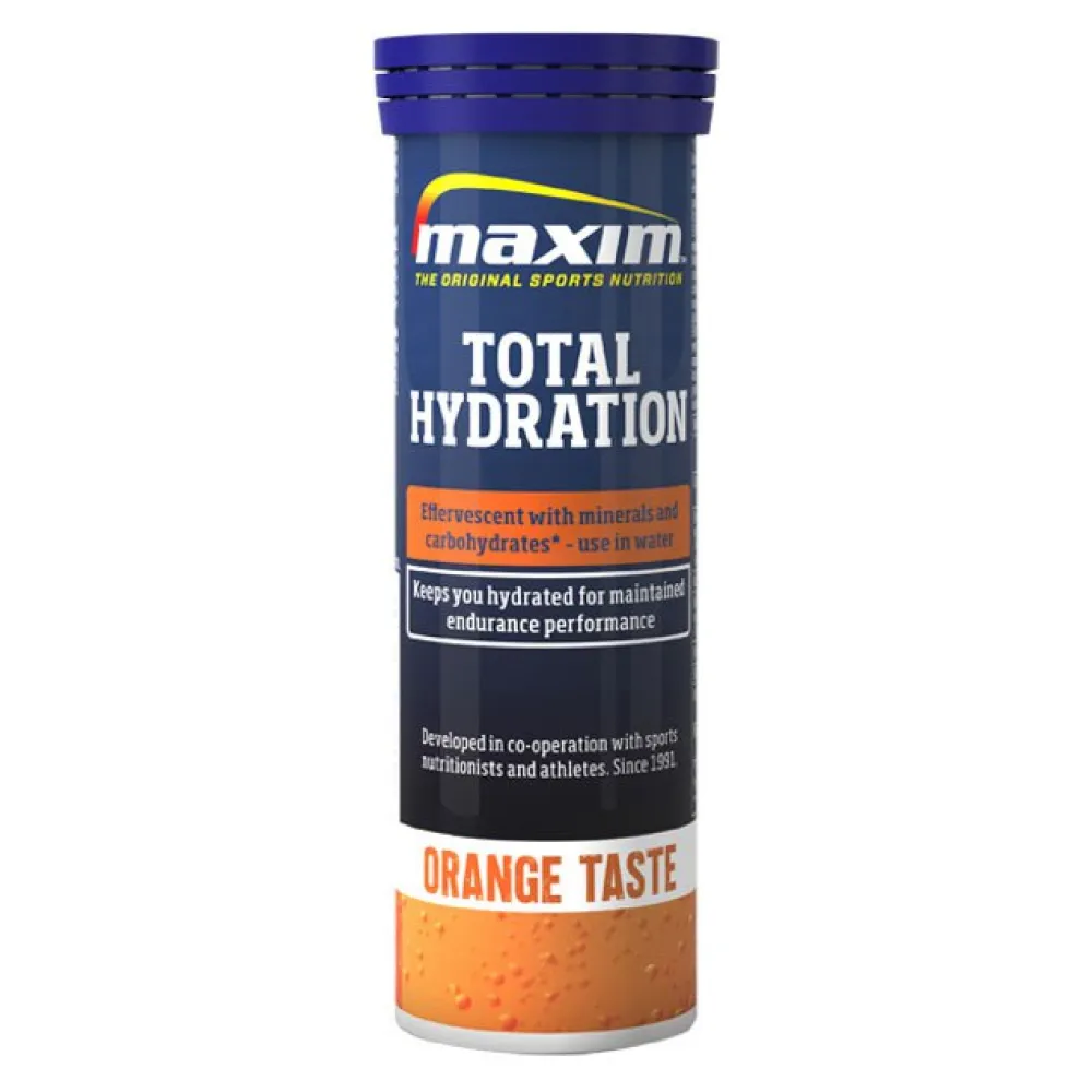 Maxim Total Hydration Drink 12 Units Orange Tablets Box, Orange | Bikeinn