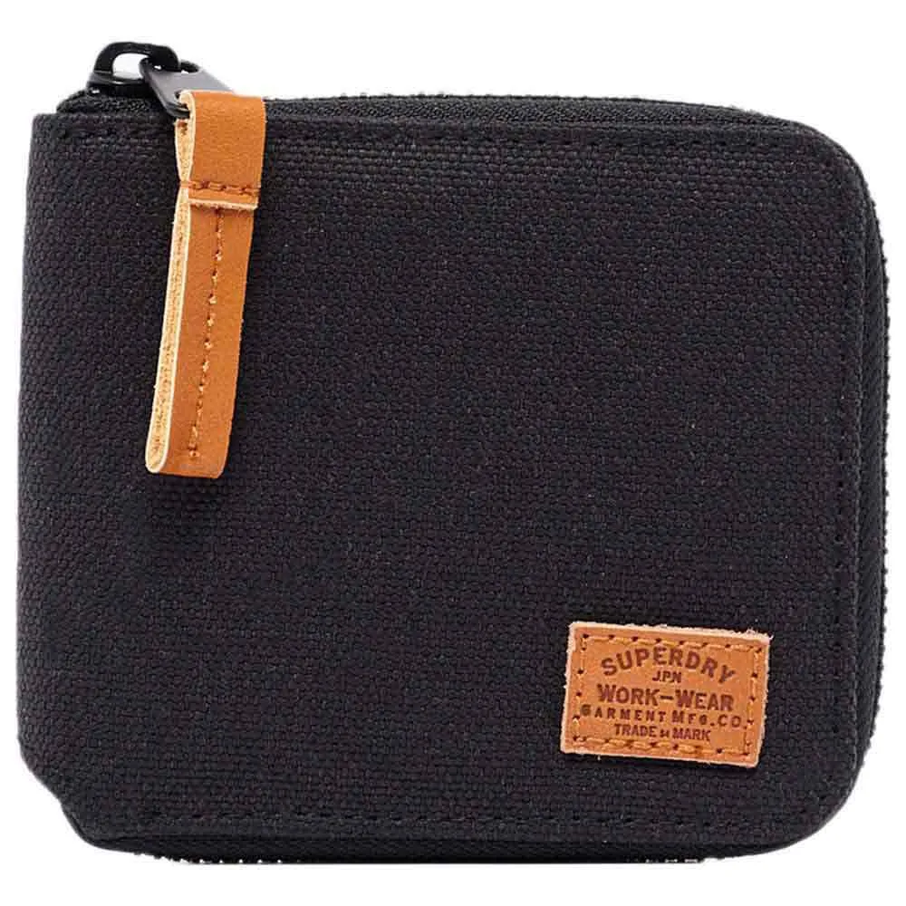 Superdry Classic Fabric Zip Wallet Black | Dressinn