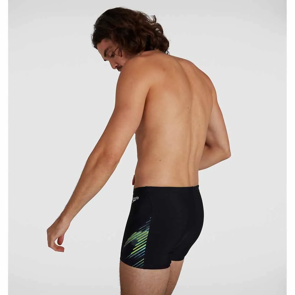 Speedo Allover V-Cut Swim Boxers Black | Swiminn