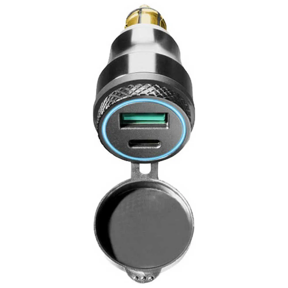 Interphone cellularline Aluminium USB til USB Type-C DIN-adapter Svart ...