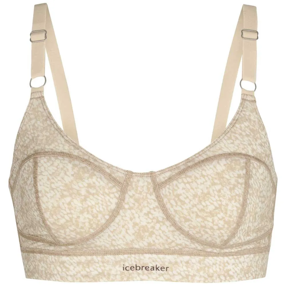 Icebreaker Queens Clasp Merino Sports Bra Beige | Traininn