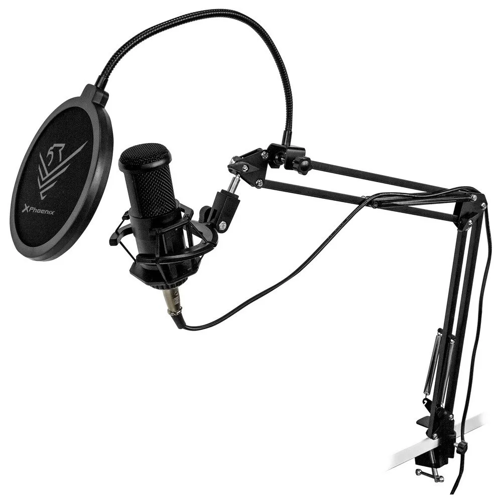 Phoenix PHSTREAMCAST-PRO Microphone With Bracket Black | Techinn