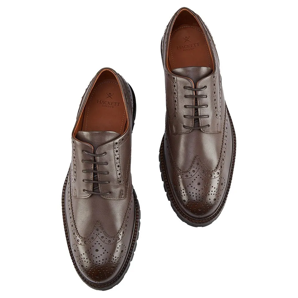 Hackett Commando Brogue Shoes Brown | Dressinn