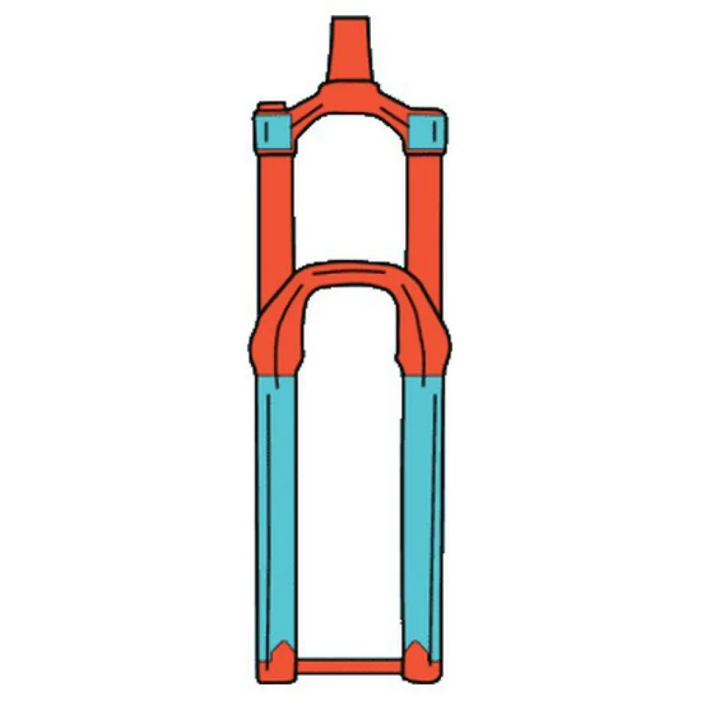Ridewrap MTB Fork Frame Guard Stickers Kit, Red | Bikeinn