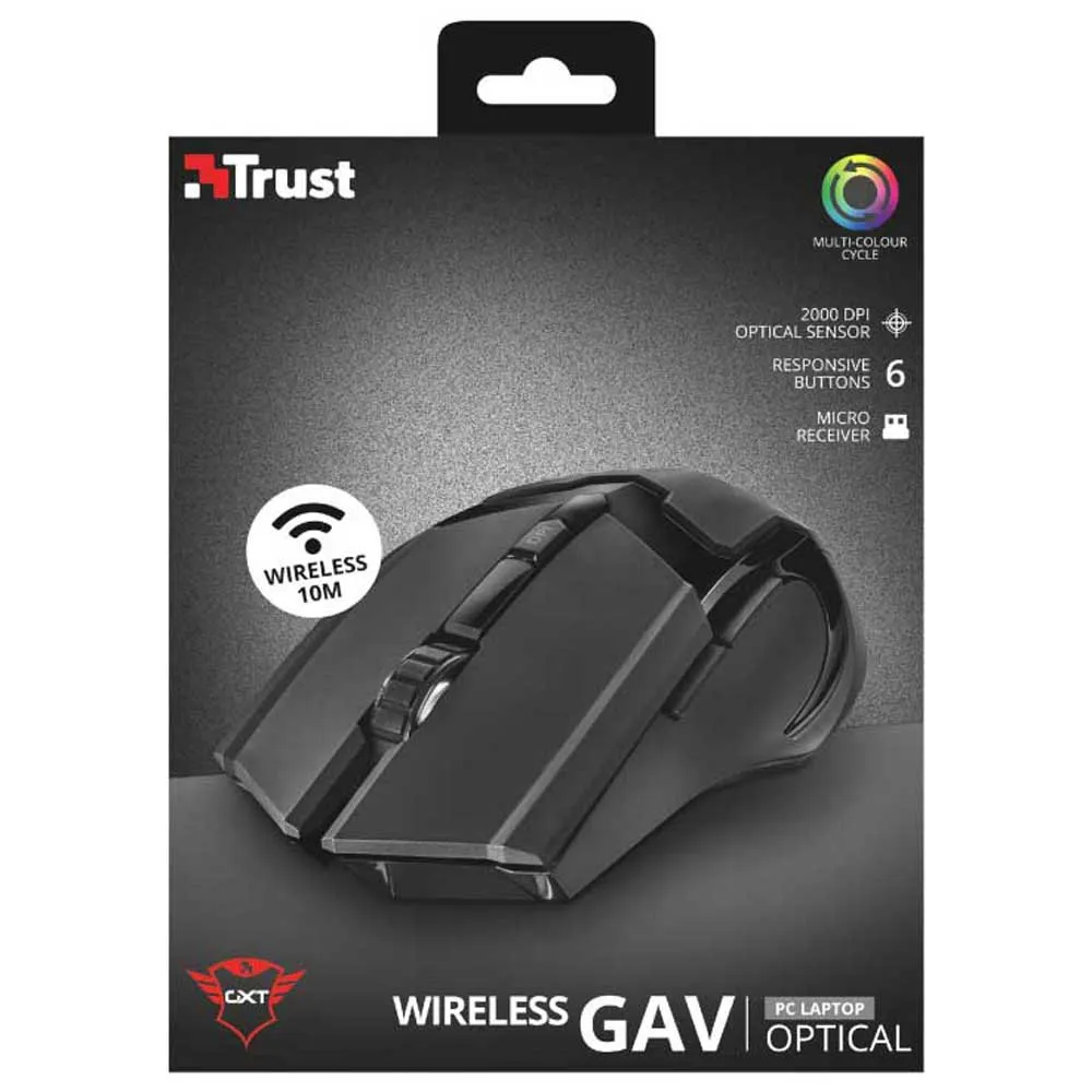 Trust GXT 103 Wireless Gaming Mouse 2000 DPI Black | Techinn