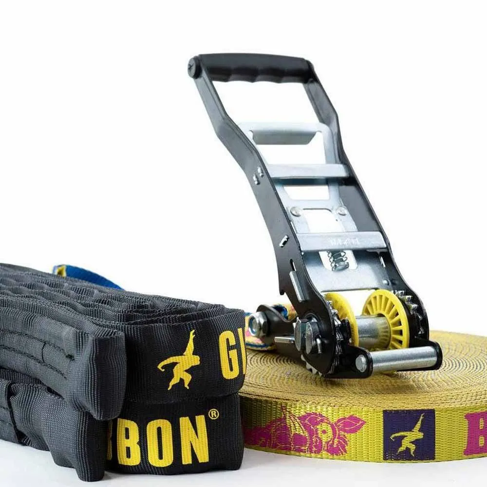 Gibbon slacklines Kit de slackline BananaLama TreeWear Amarillo| Trekkinn