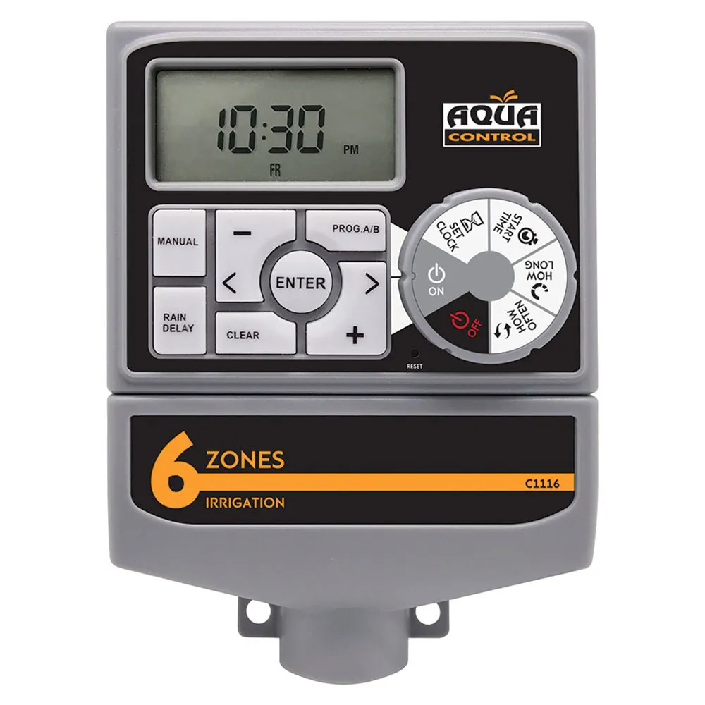 Aqua control Programador de 6 zonas 74557 Gris | Bricoinn