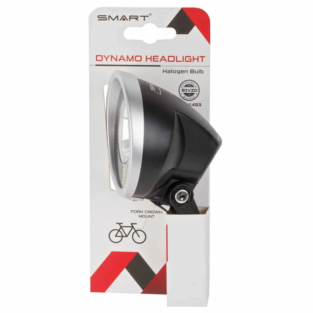 Smart Front Light For Dynamo, Silver | Bikeinn