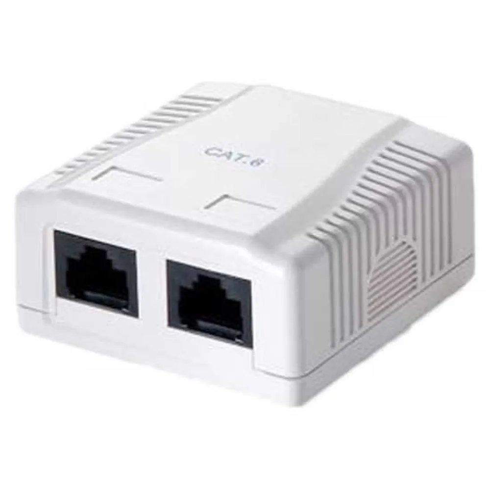 Equip 2xCAT 6 RJ45 H Rosette Surface | Techinn