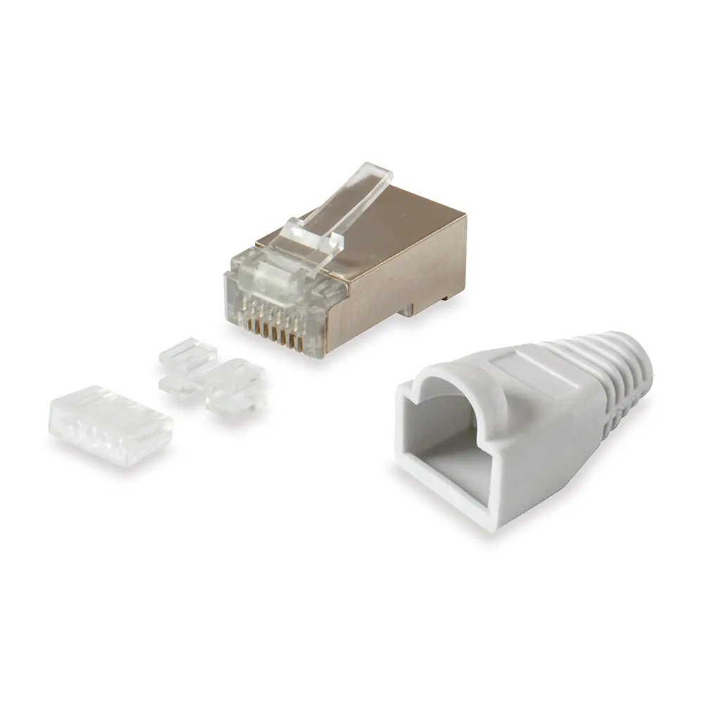 Equip CAT 6 FPT RJ45 Connectors With Guide And Cap Silver| Techinn
